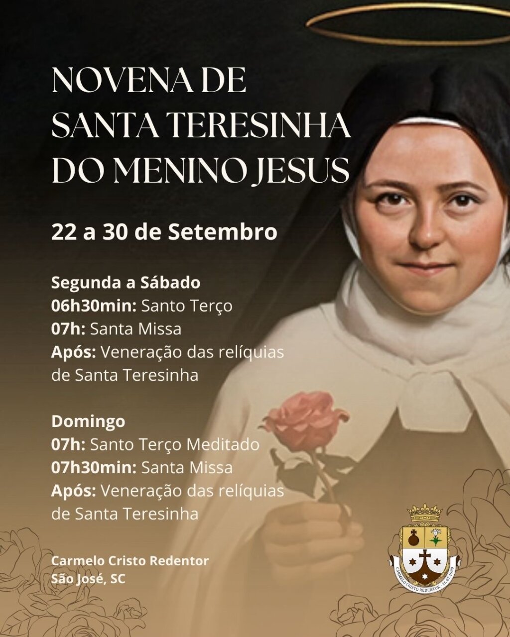 Início da Novena de Santa Teresinha do Menino Jesus – Carmelo Cristo ...